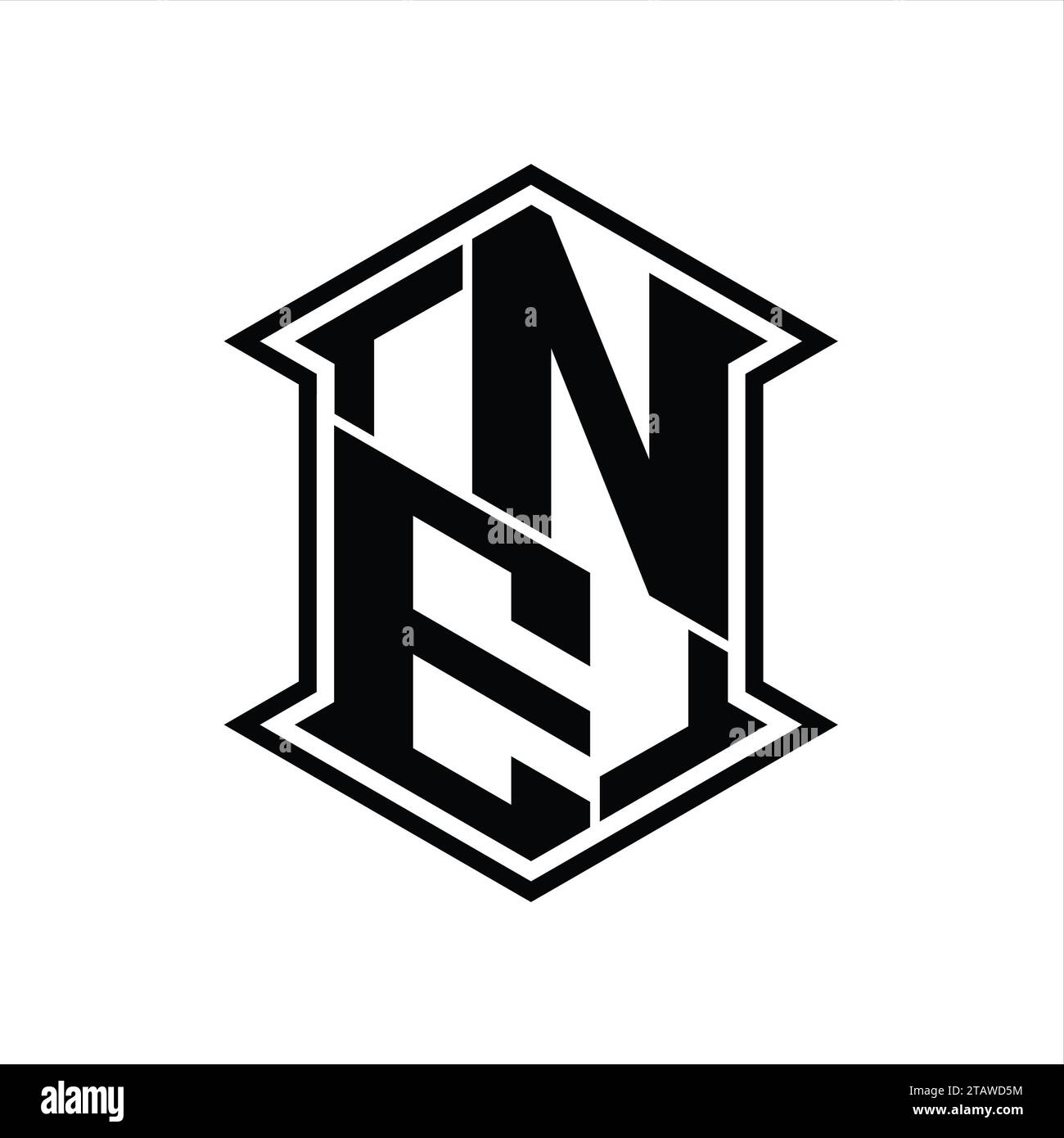 Ne letter logo design hi-res stock photography and images - Alamy