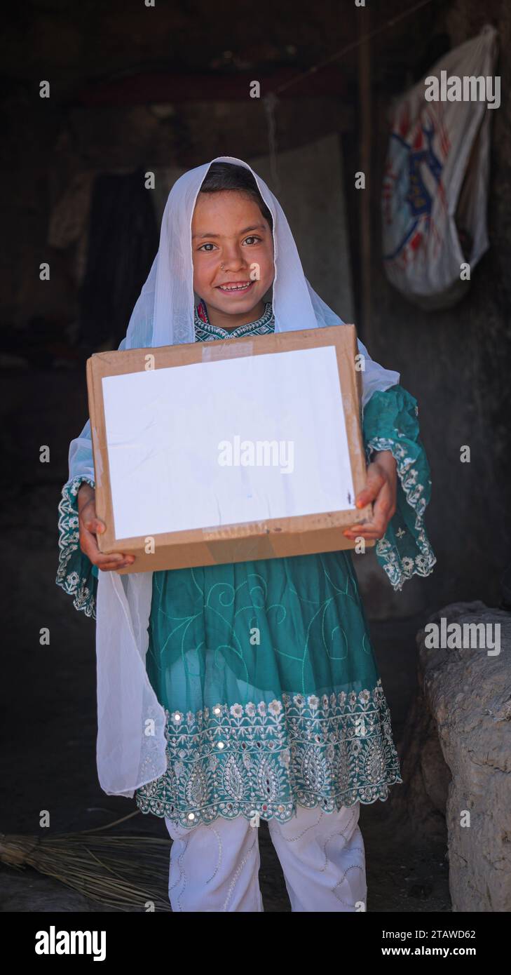 Needy Afghan girl receiving donations | Children expressing happiness ...