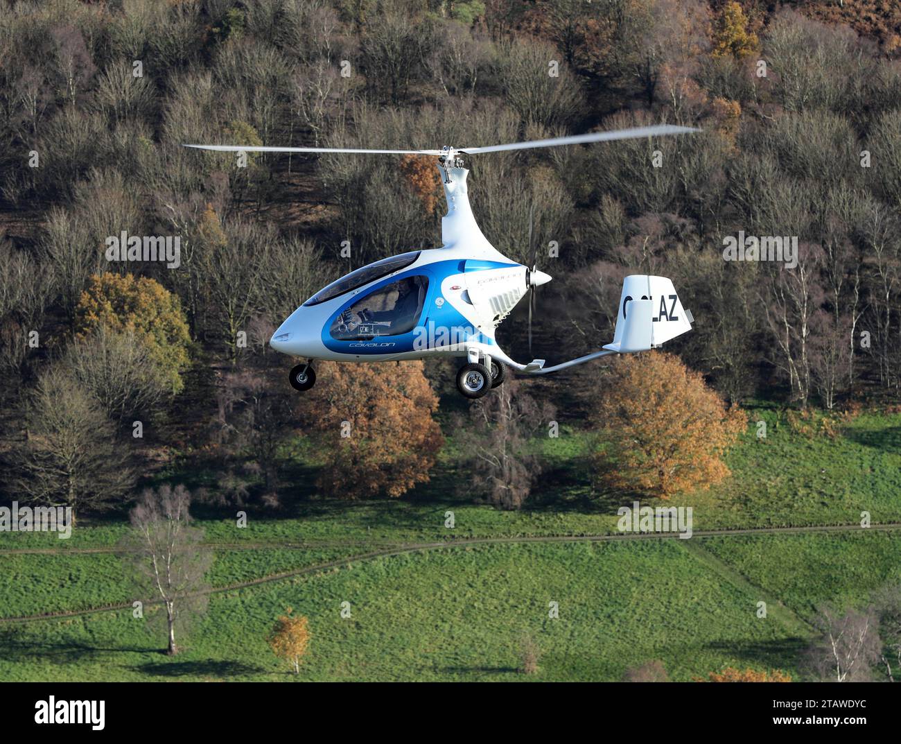 Air to Air photographs of a Cavalon Autogyro being flown near the Malvern Hills Stock Photo - Alamy