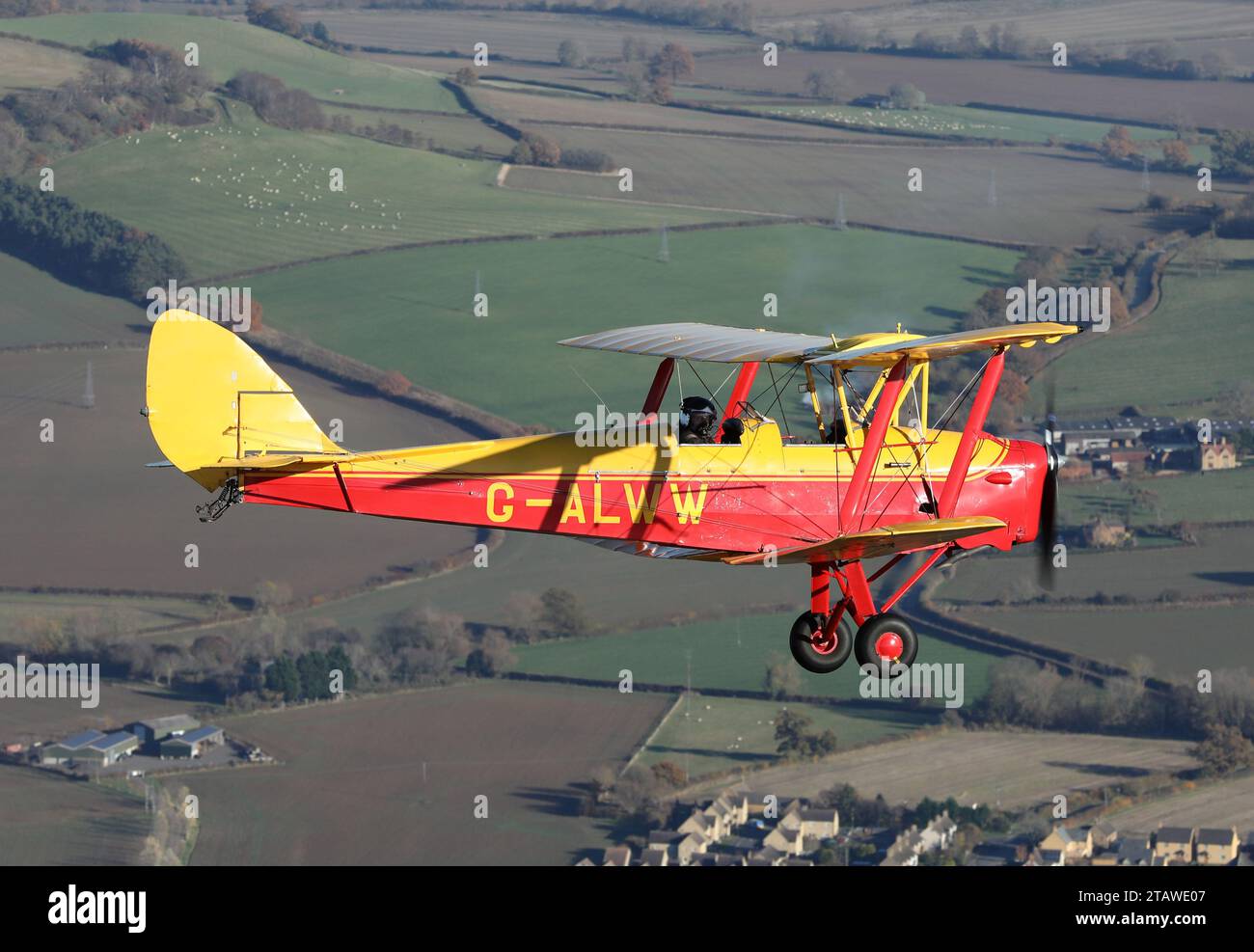 Dh82a tiger moth cockpit hi-res stock photography and images - Alamy