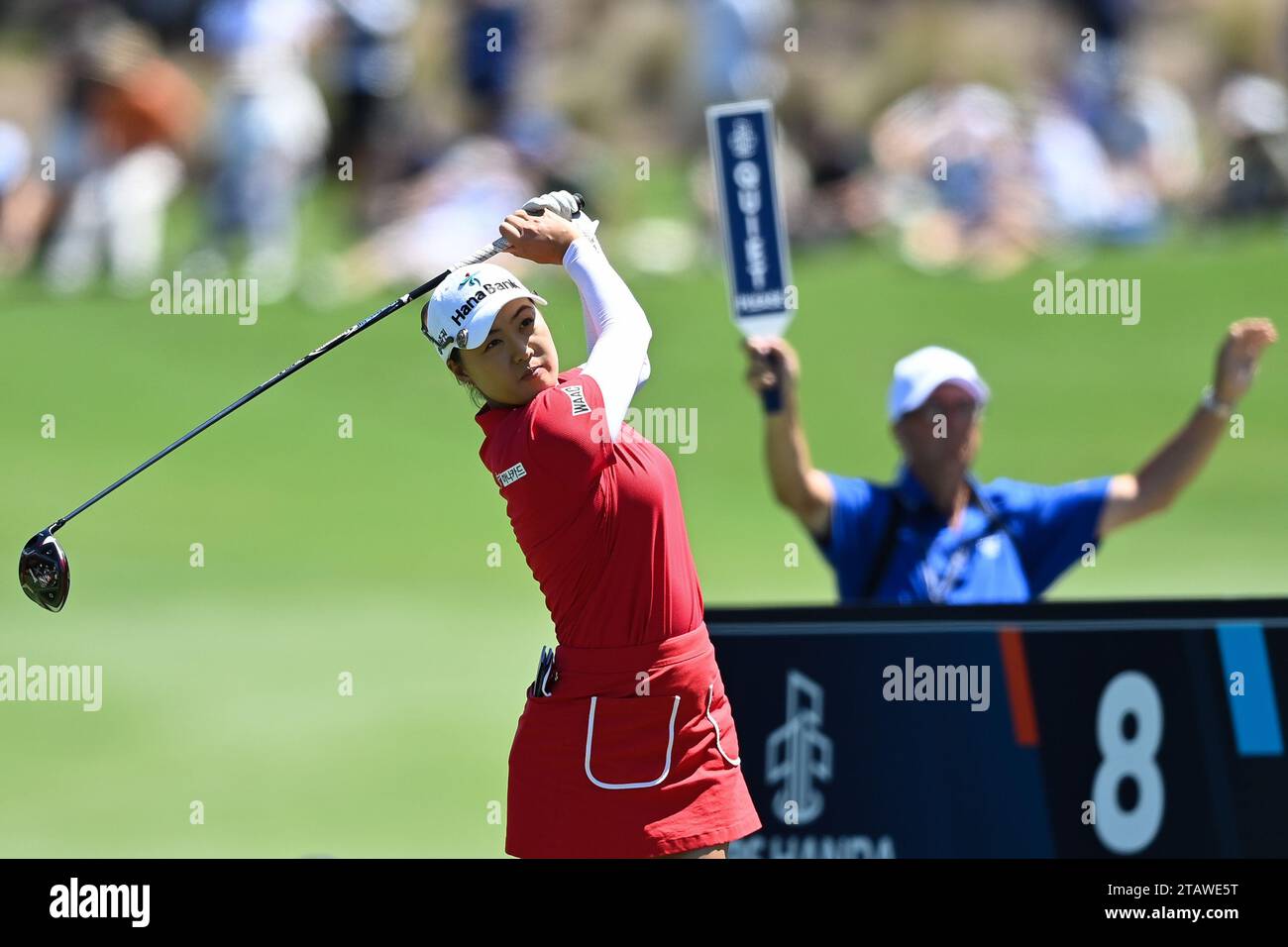 Minjee Lee of Australia plays a shot during the final round of the ...