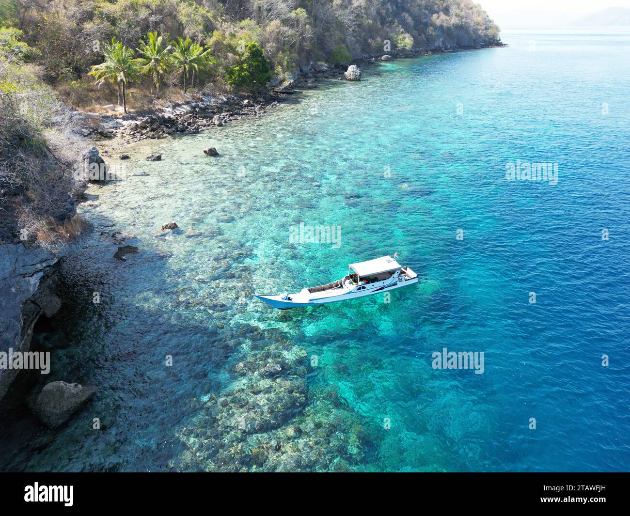 Indonesia Alor - Drone view Ternate Island coast line Stock Photo - Alamy