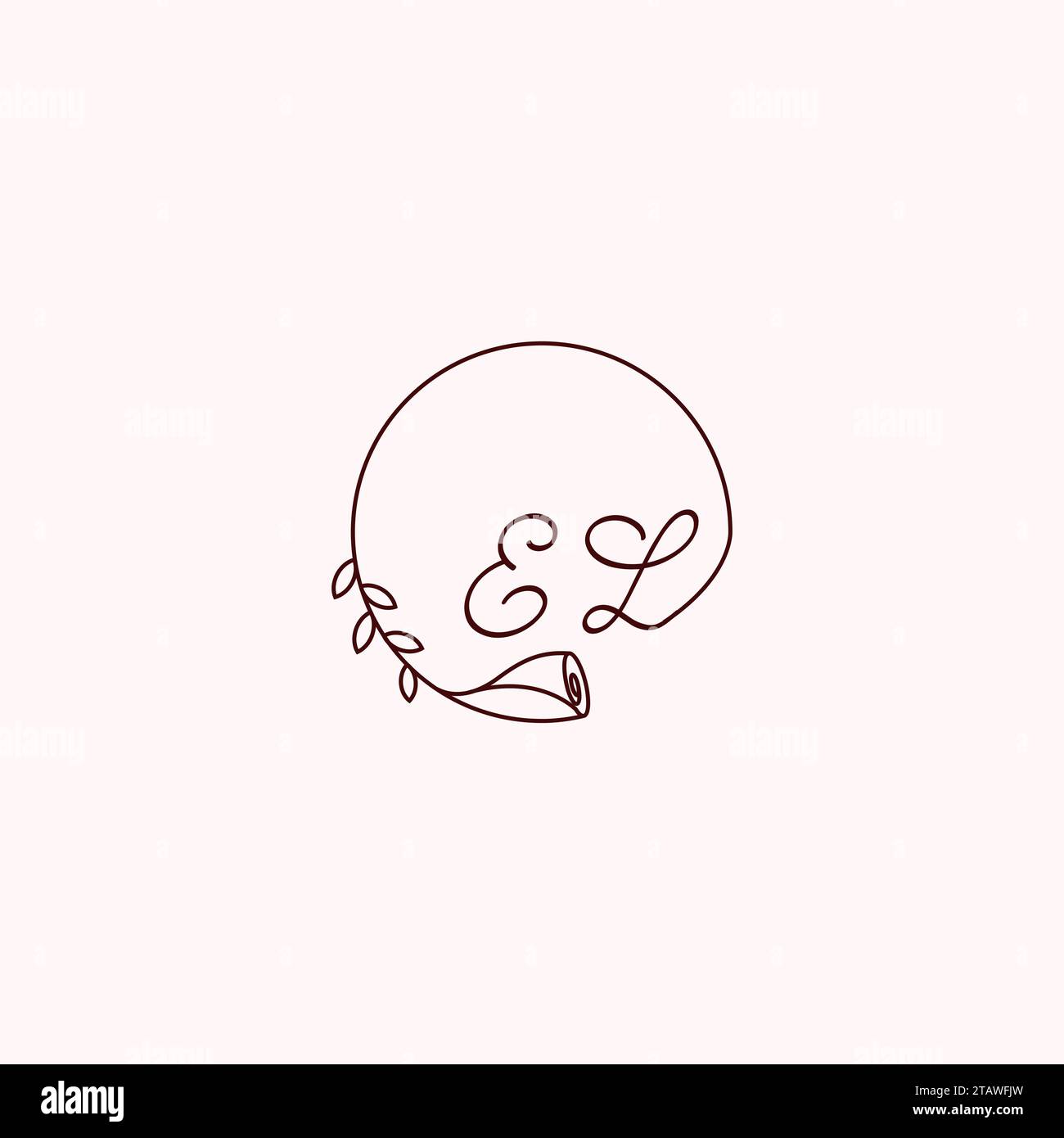 EL initial logo letters in high quality professional design that will ...