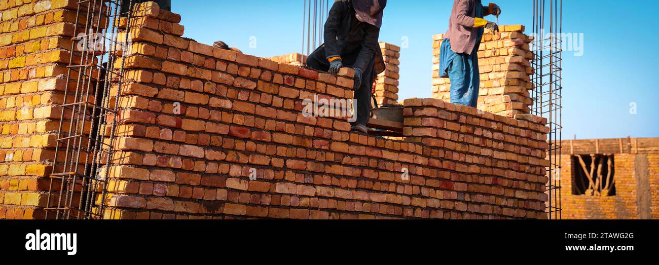 Bricks and construction elements of a building Stock Photo - Alamy