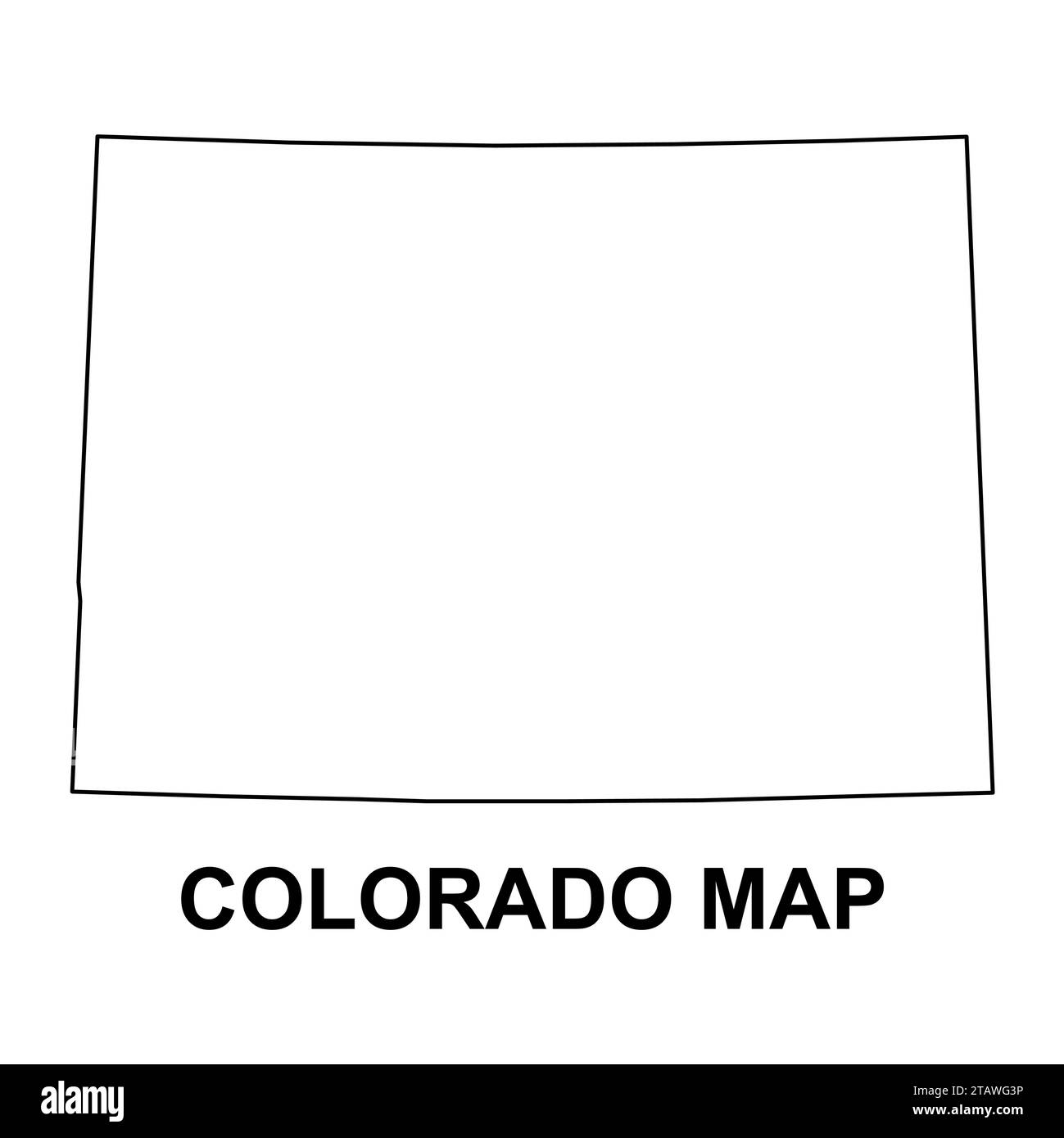 Colorado map shape, united states of america. Flat concept icon symbol ...
