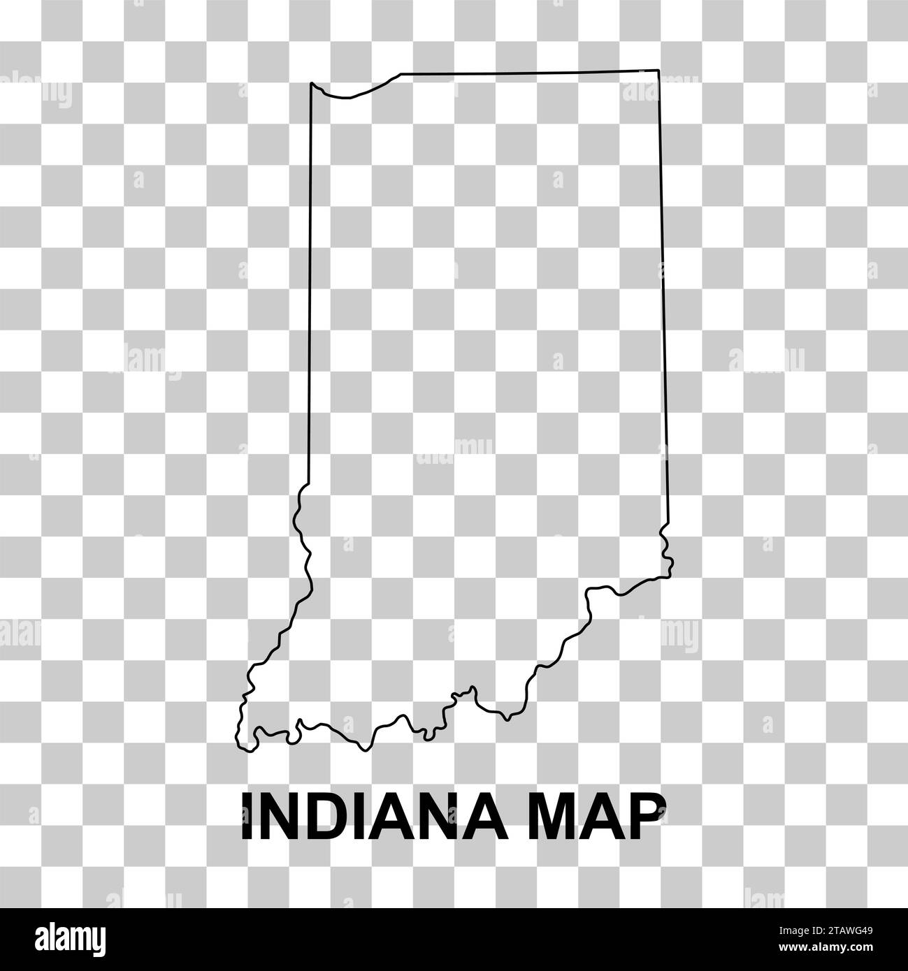 Indiana map shape, united states of america. Flat concept icon symbol ...