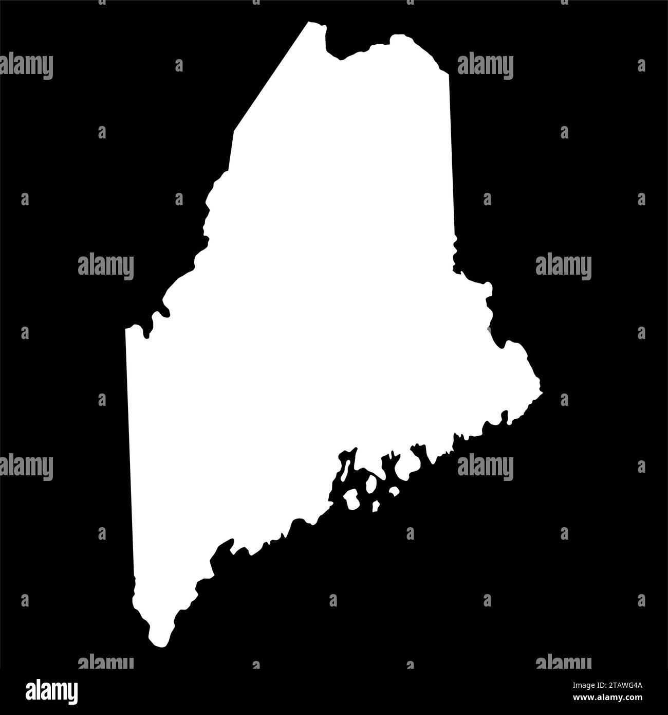 Maine map shape, united states of america. Flat concept icon symbol ...