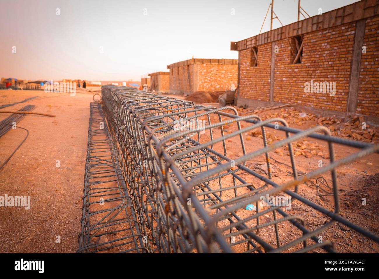 Bricks and construction elements of a building Stock Photo - Alamy