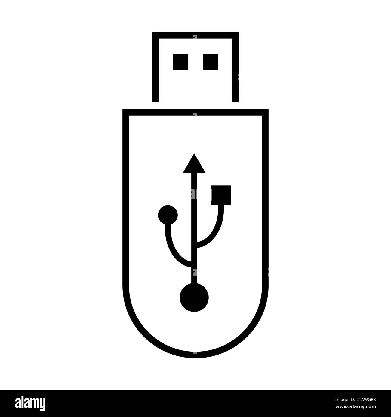 USB icon technology, connect device sign, electronic portable symbol ...