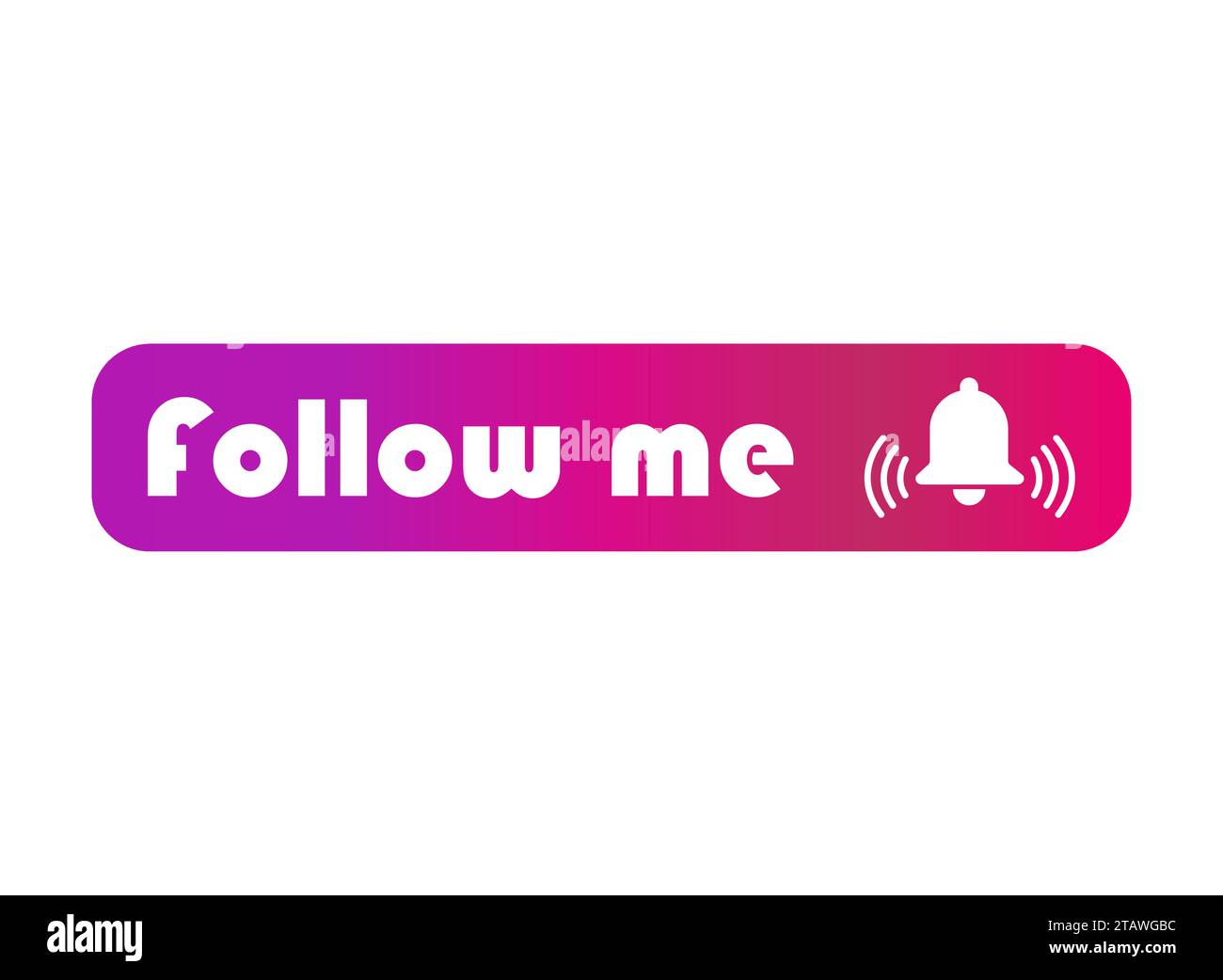 Follow me graphic concept symbol, speech button web label, vector ...