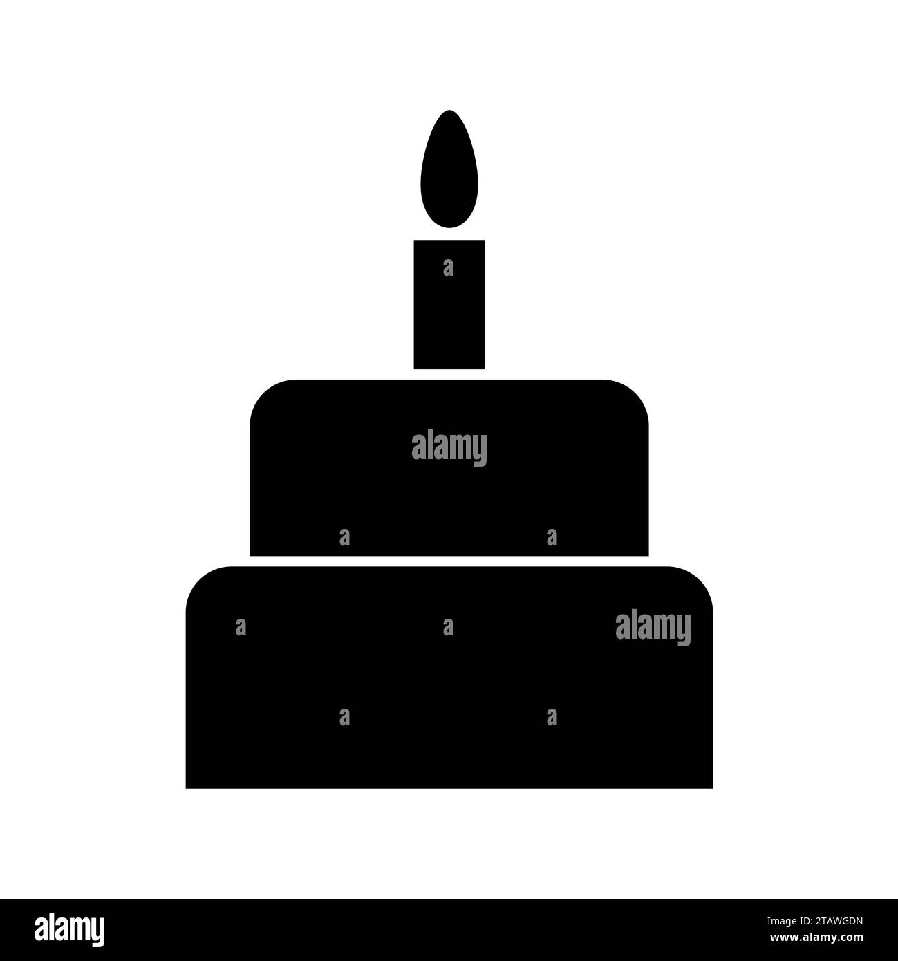 Sweet cake icon, bakery dessert food symbol, happy birthday day graphic ...