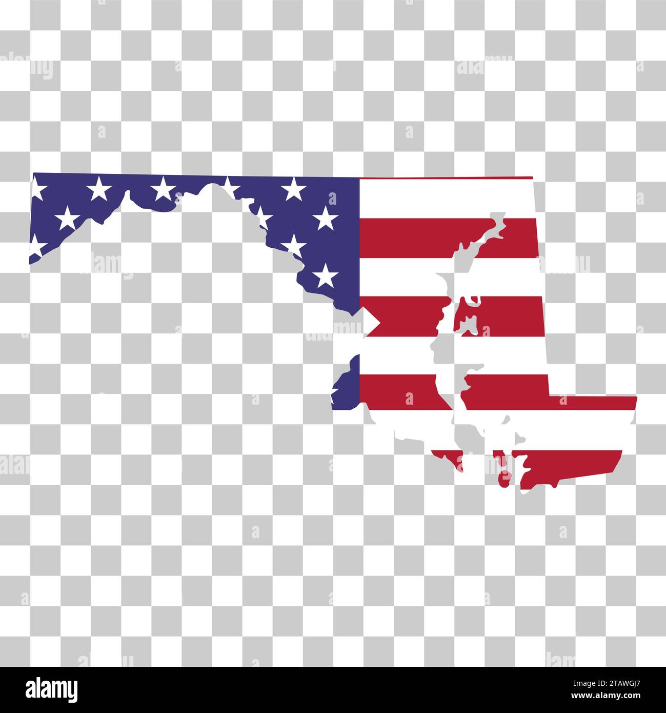 Maryland map shape, united states of america. Flat concept icon symbol ...