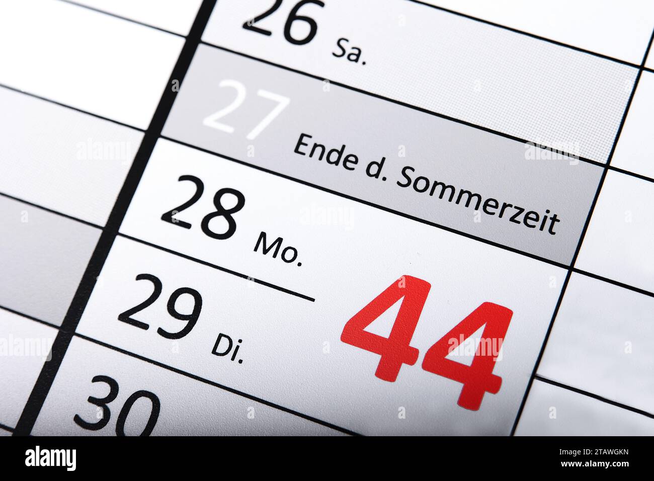 End Of Daylight Saving Time Stock Photo - Alamy