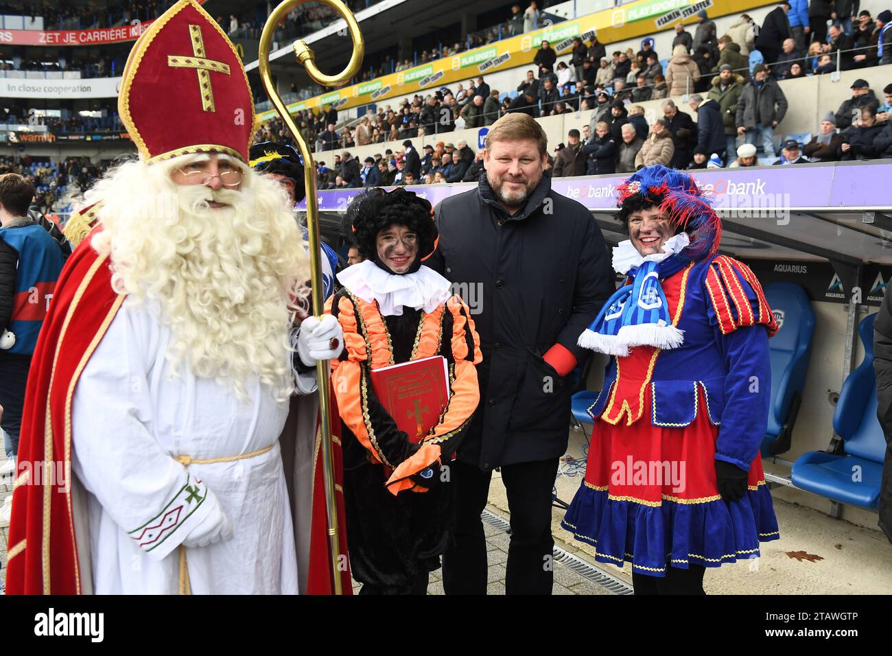 Genk, Belgium . 03rd Dec, 2023. Hein Vanhaezebrouck, head coach of AA ...