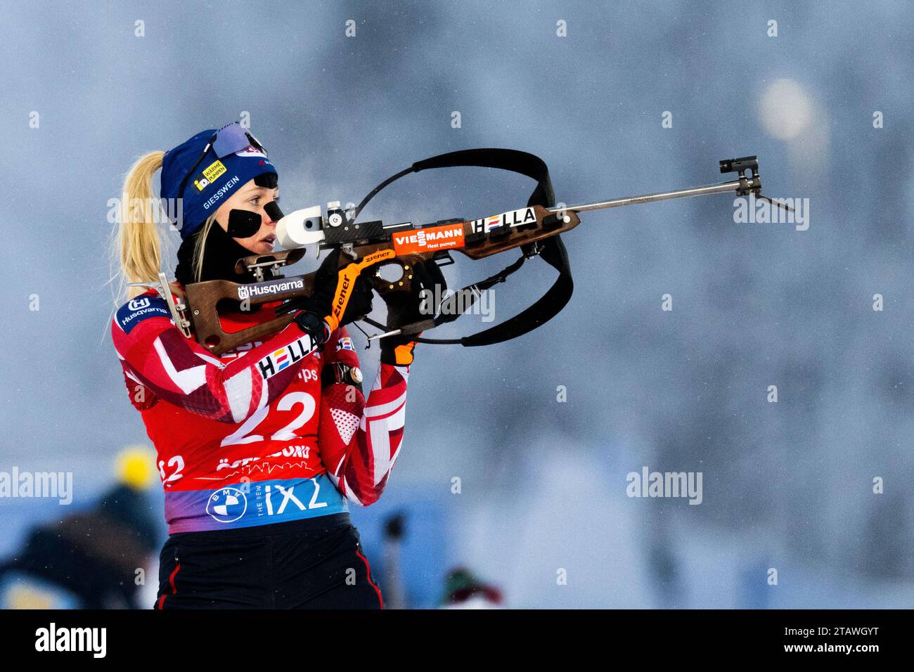 Lisa Theresa Hauser of, Austria. , . during zeroing ahead of the women ...