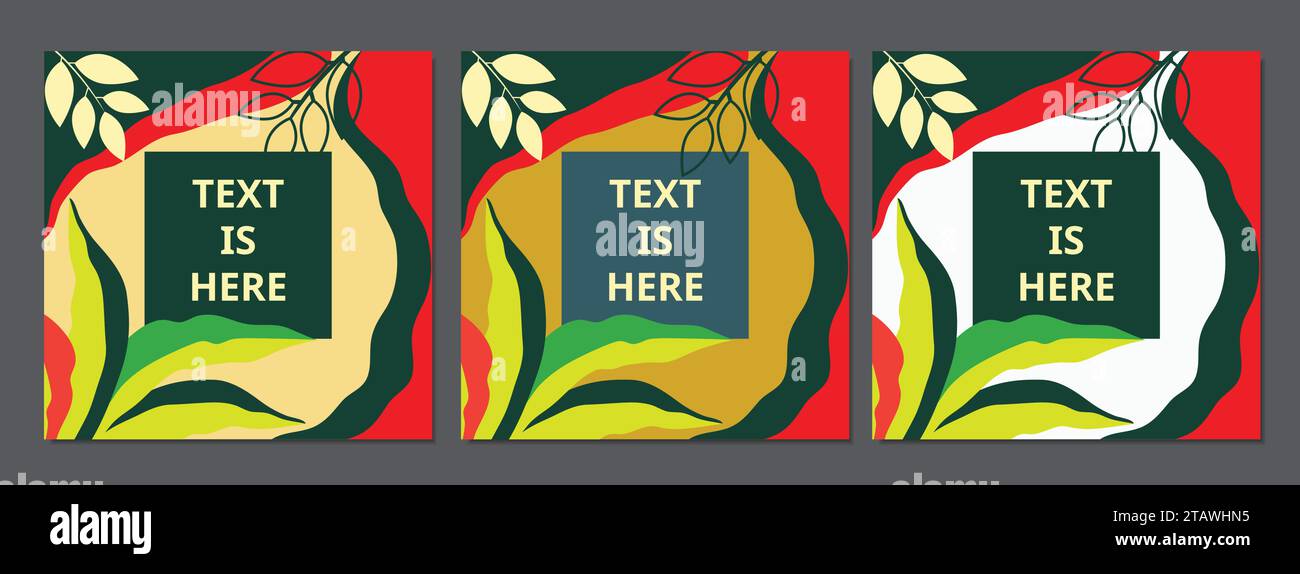 Greeting and invitations Card Set. Unique and creative universal ...