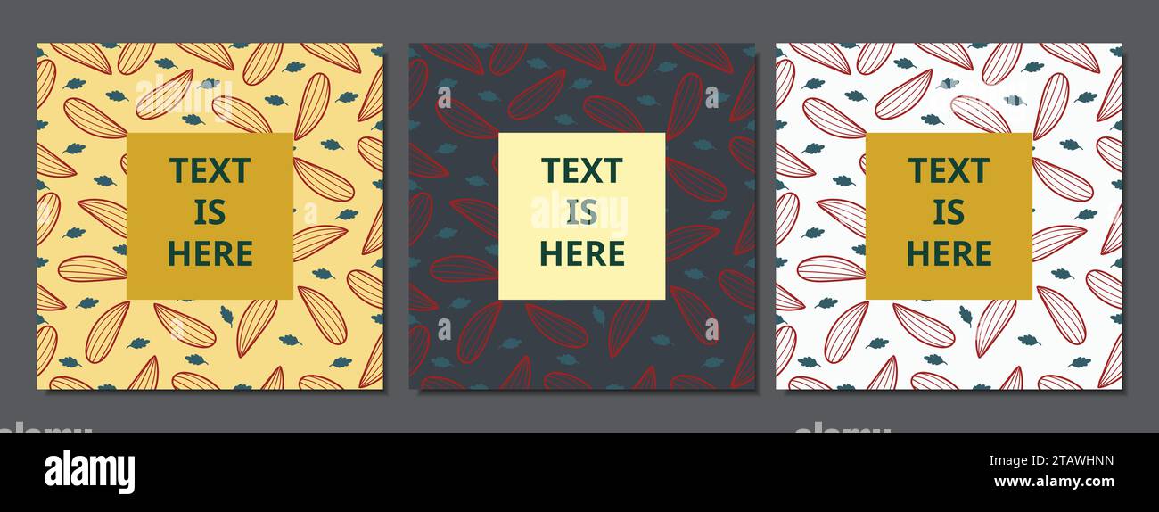 Greeting and invitations Card Set. Unique and creative universal artistic templates. for flyer ...