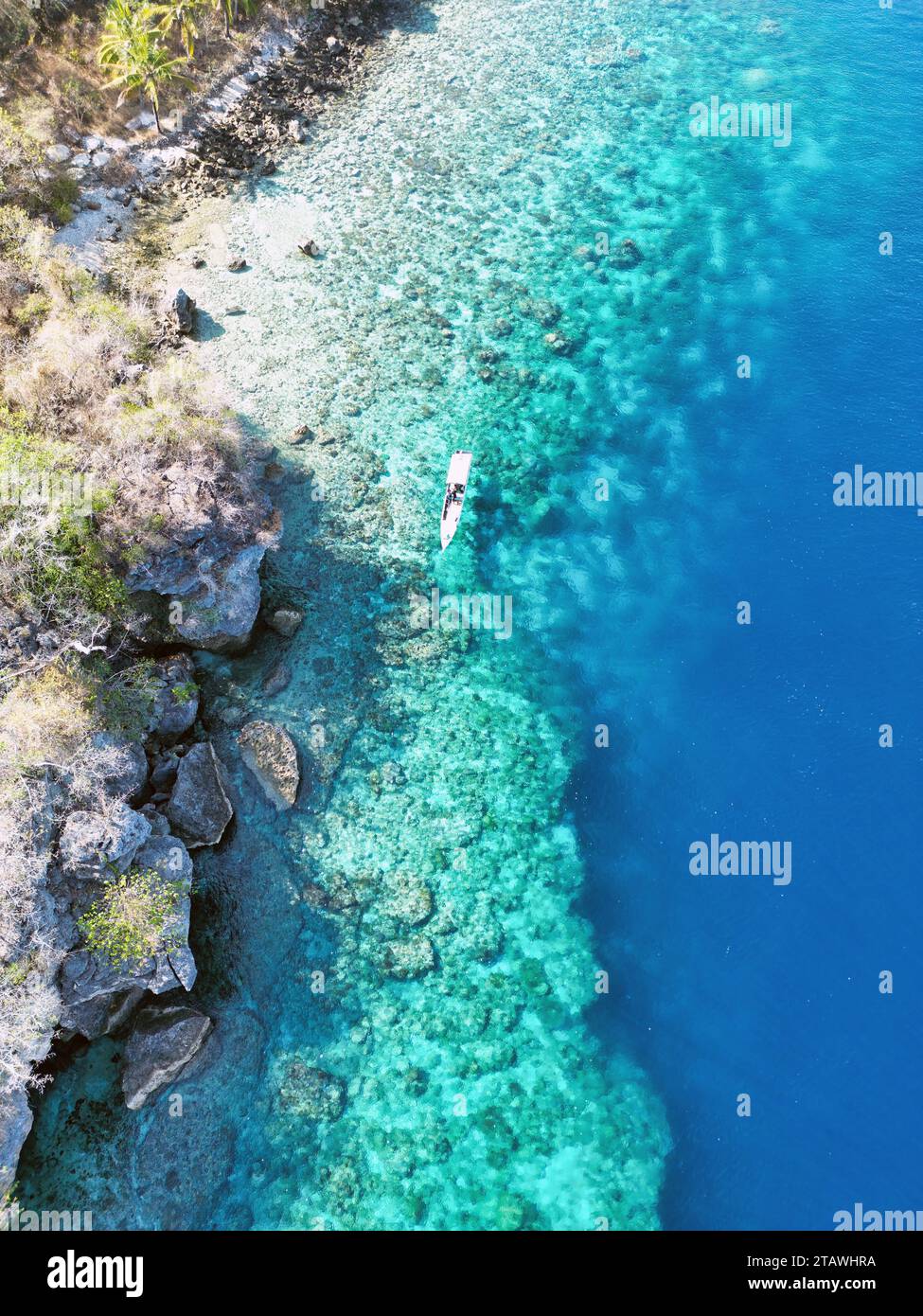 Indonesia Alor - Drone view Ternate Island coast line Stock Photo - Alamy