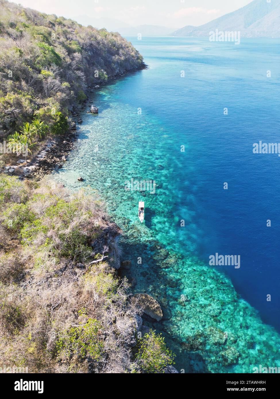 Indonesia Alor - Drone view Ternate Island coast line Stock Photo - Alamy