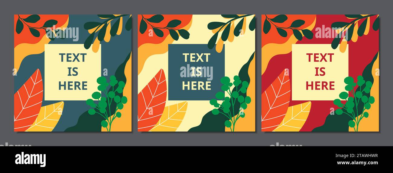 Greeting and invitations Card Set. Unique and creative universal ...