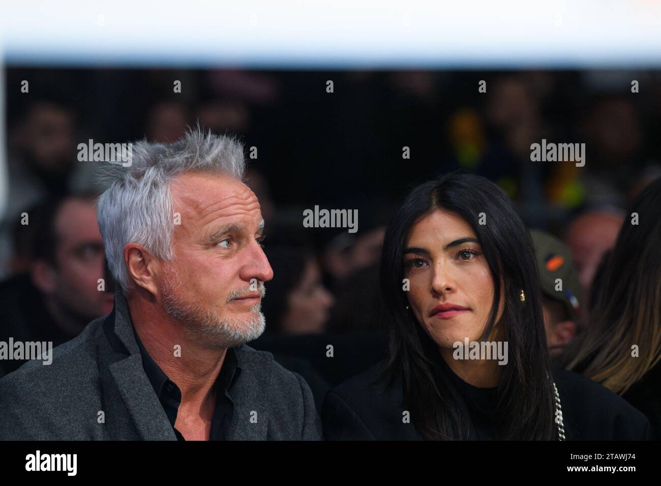 Marseille, France. 02nd Dec, 2023. David Ginola and Maeva Denat watch ...
