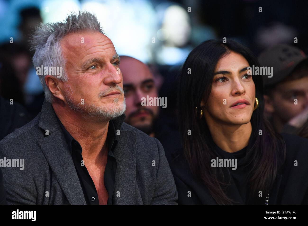 Marseille, France. 02nd Dec, 2023. David Ginola and Maeva Denat watch ...