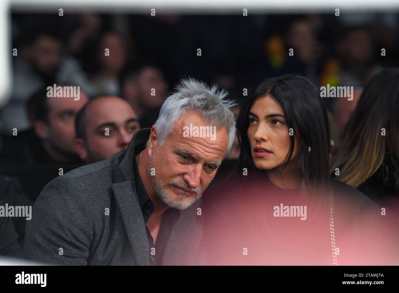 Marseille, France. 02nd Dec, 2023. David Ginola and Maeva Denat watch ...