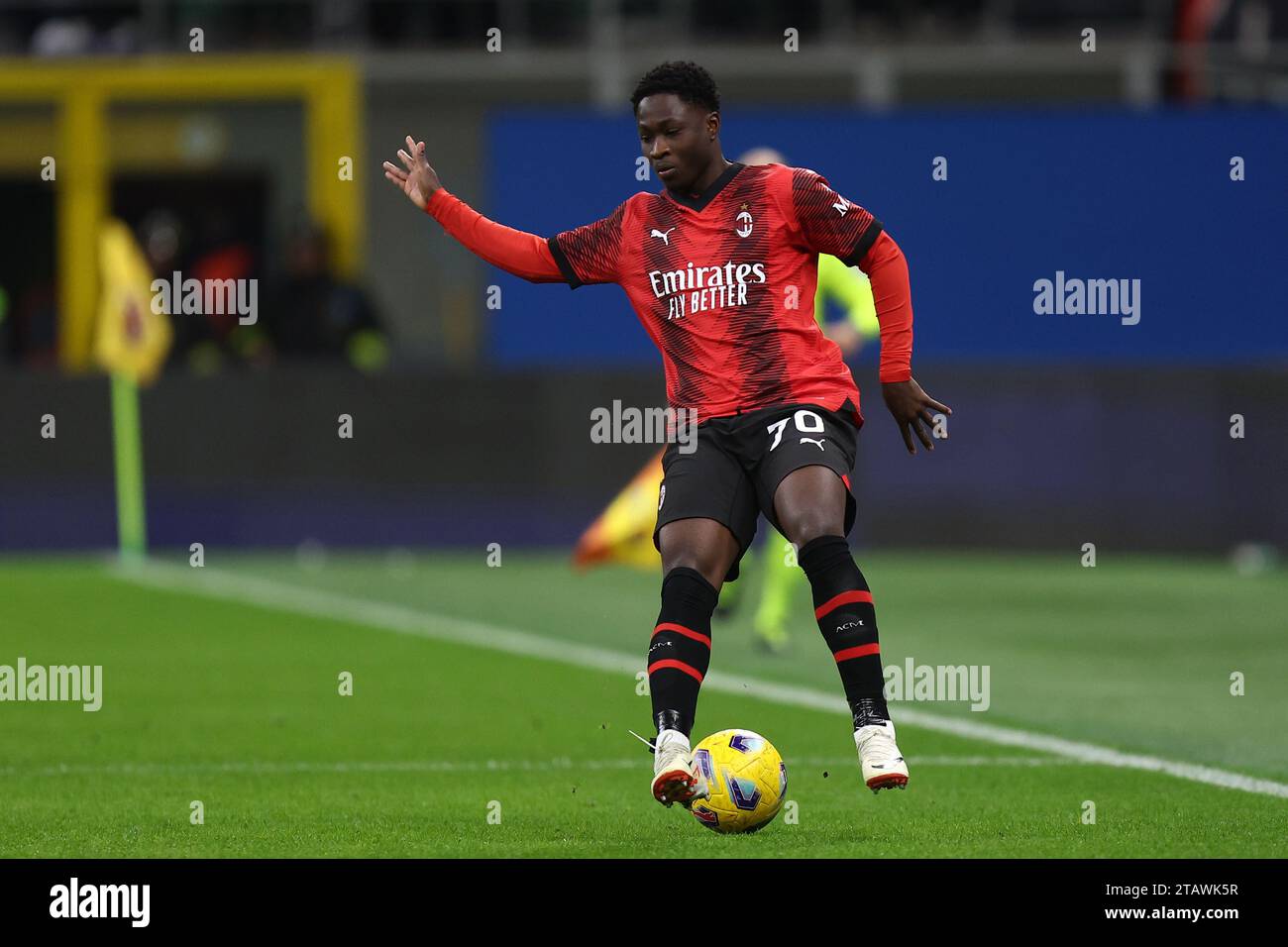 Milano, Italy. 02nd Dec, 2023. Chaka Traore of Ac Milan in action ...