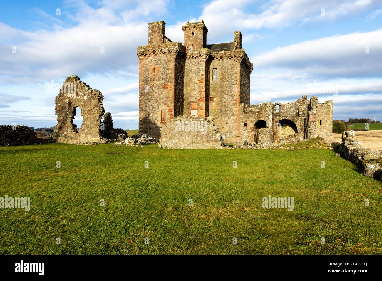 Balvaird Castle in Perthshire is a traditional late medieval tower ...