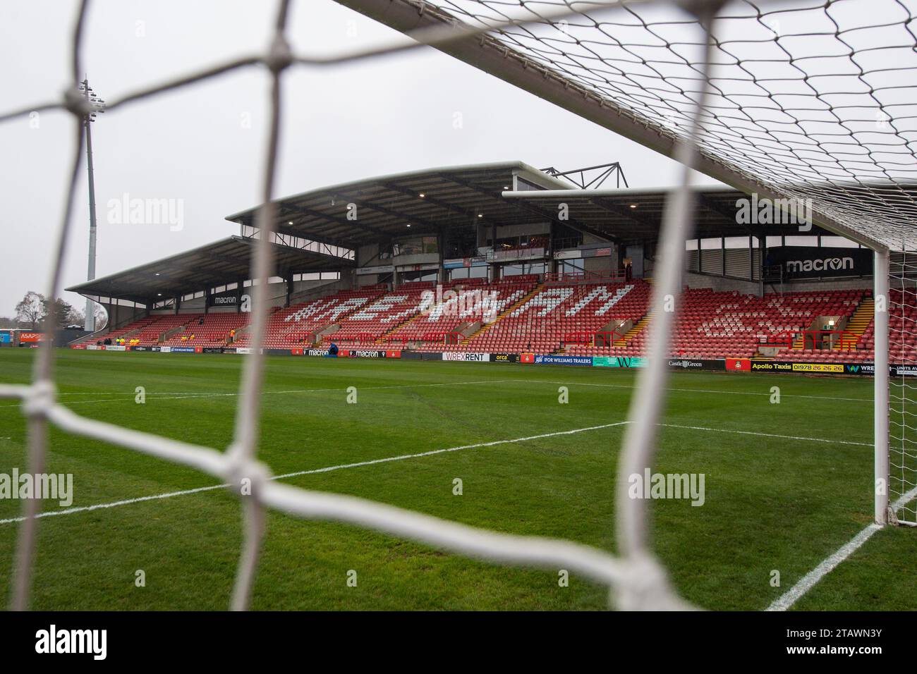 A general view of SToK Cae Ras, Home of Wrexham, ahead of the Emirates ...