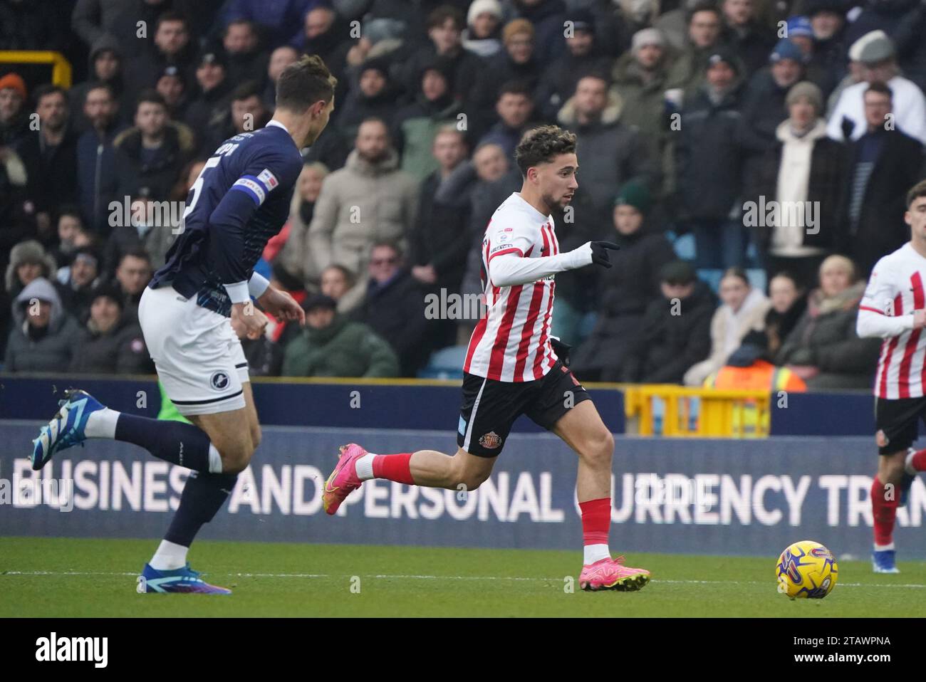 LONDON, ENGLAND - DECEMBER 2: Adil Aouchiche of Sunderland on the ball ...