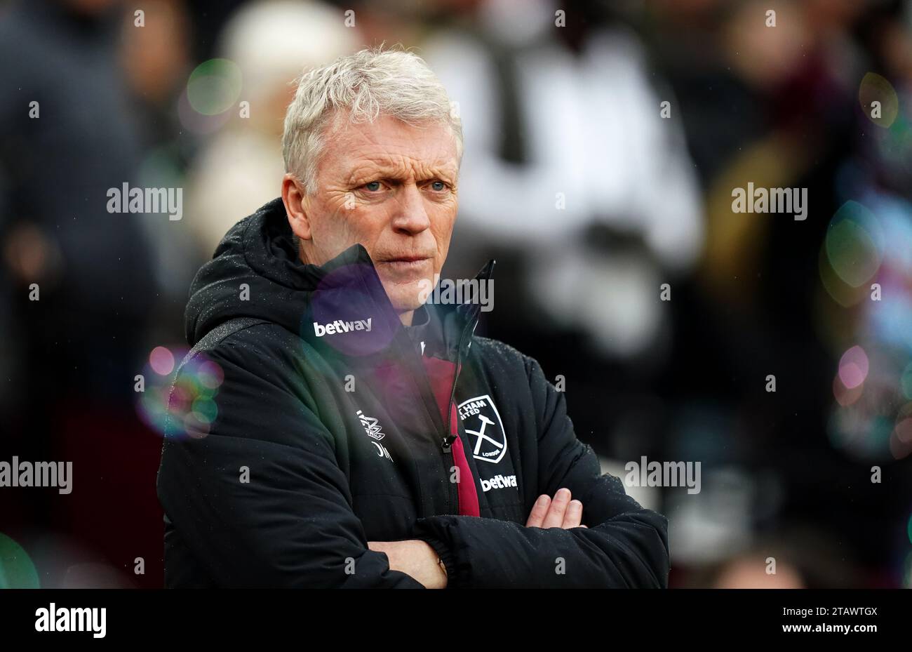 West Ham United manager David Moyes during the Premier League match at ...