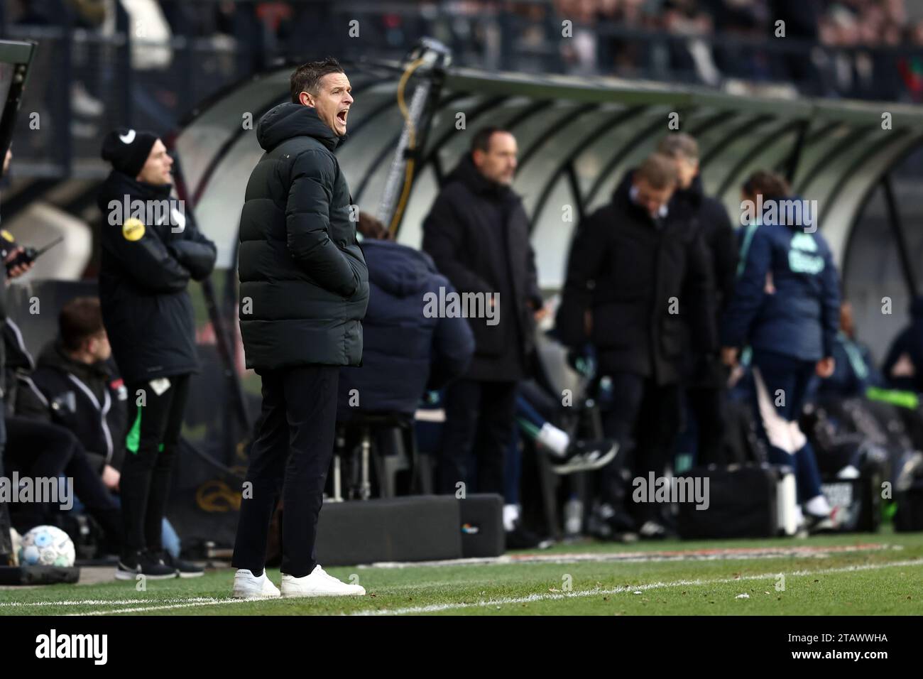 NIJMEGEN - NEC Nijmegen coach Rogier Meijer during the Dutch Eredivisie ...