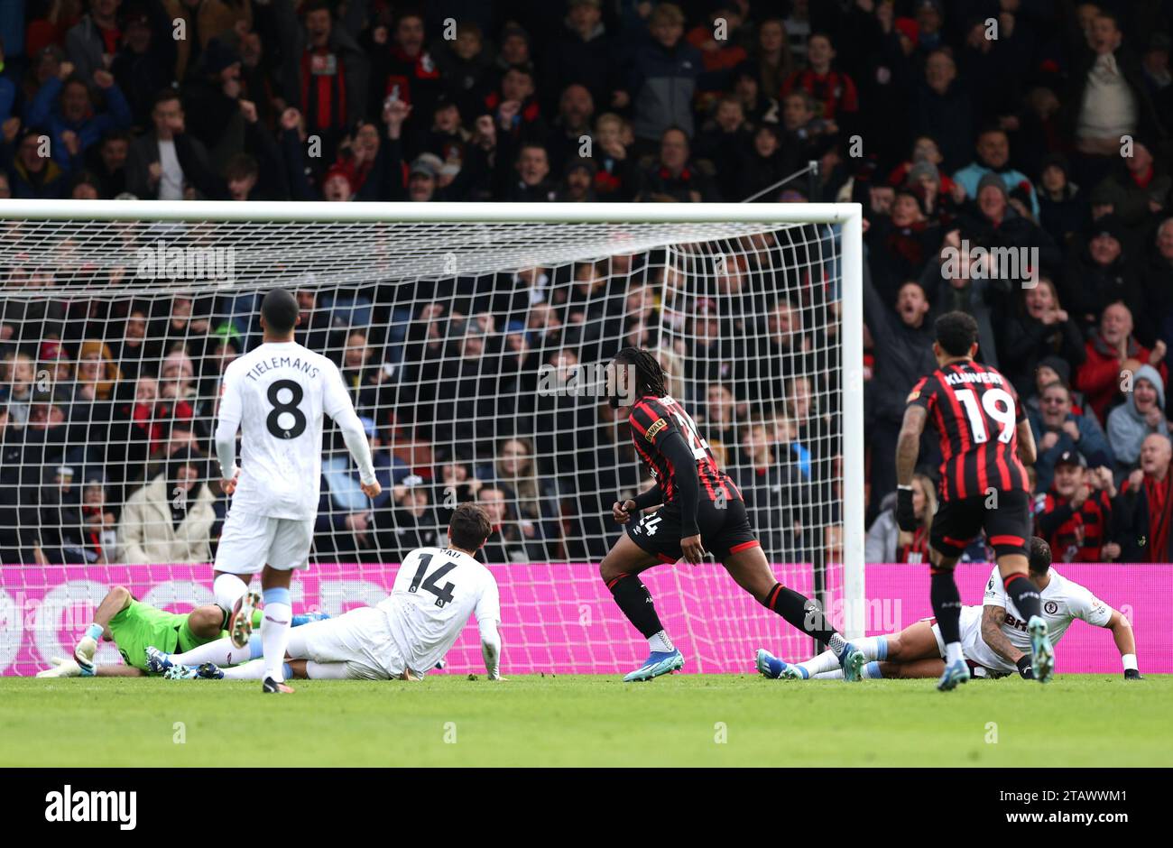 Bournemouth's Antoine Semenyo scores their side's first goal of the ...