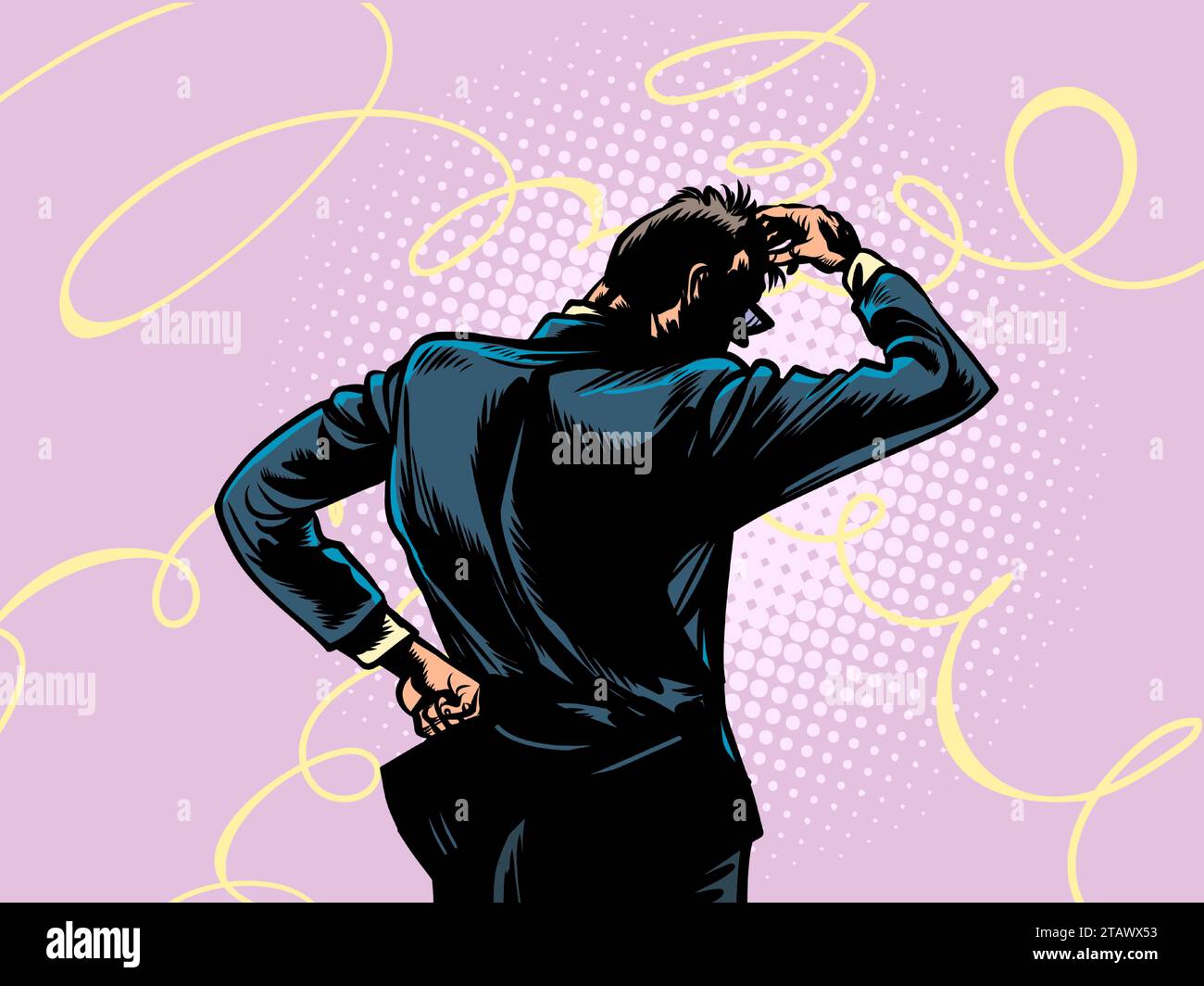Employee frustrated Stock Vector Images - Alamy