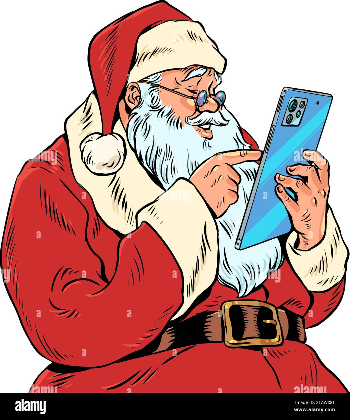 Happy family holding smart Stock Vector Images - Alamy