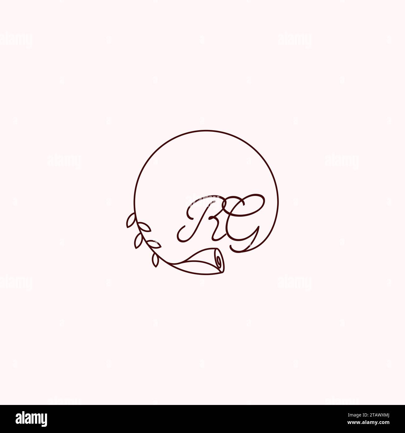 RG initial logo letters in high quality professional design that will ...