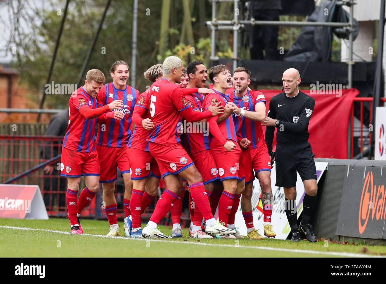 Aldershot, UK. 03rd Dec, 2023. Aldershot Town midfielder Josh Stokes ...