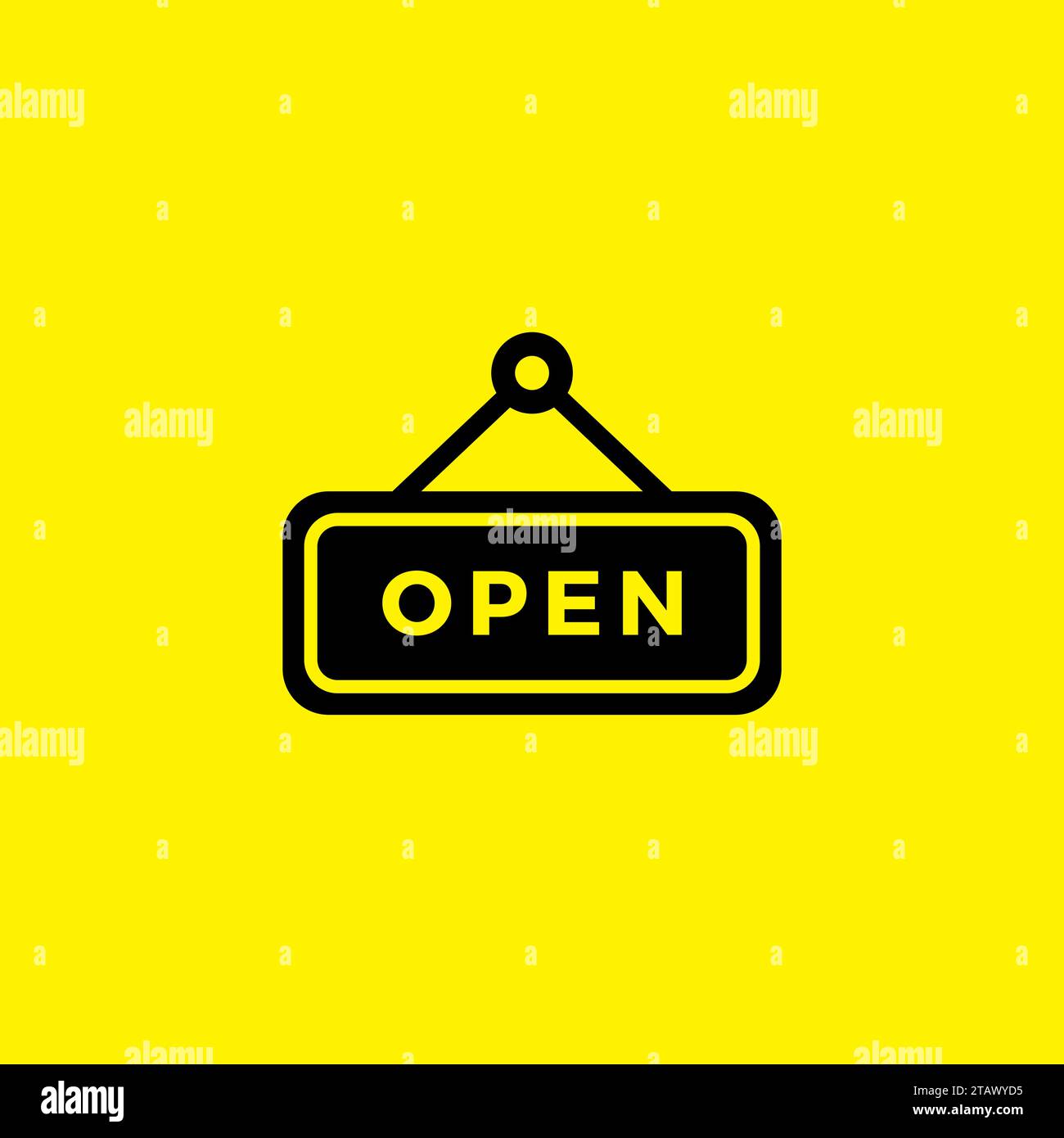 Open Tag Icon Symbol. Icon For Restaurant Stock Vector Image & Art - Alamy