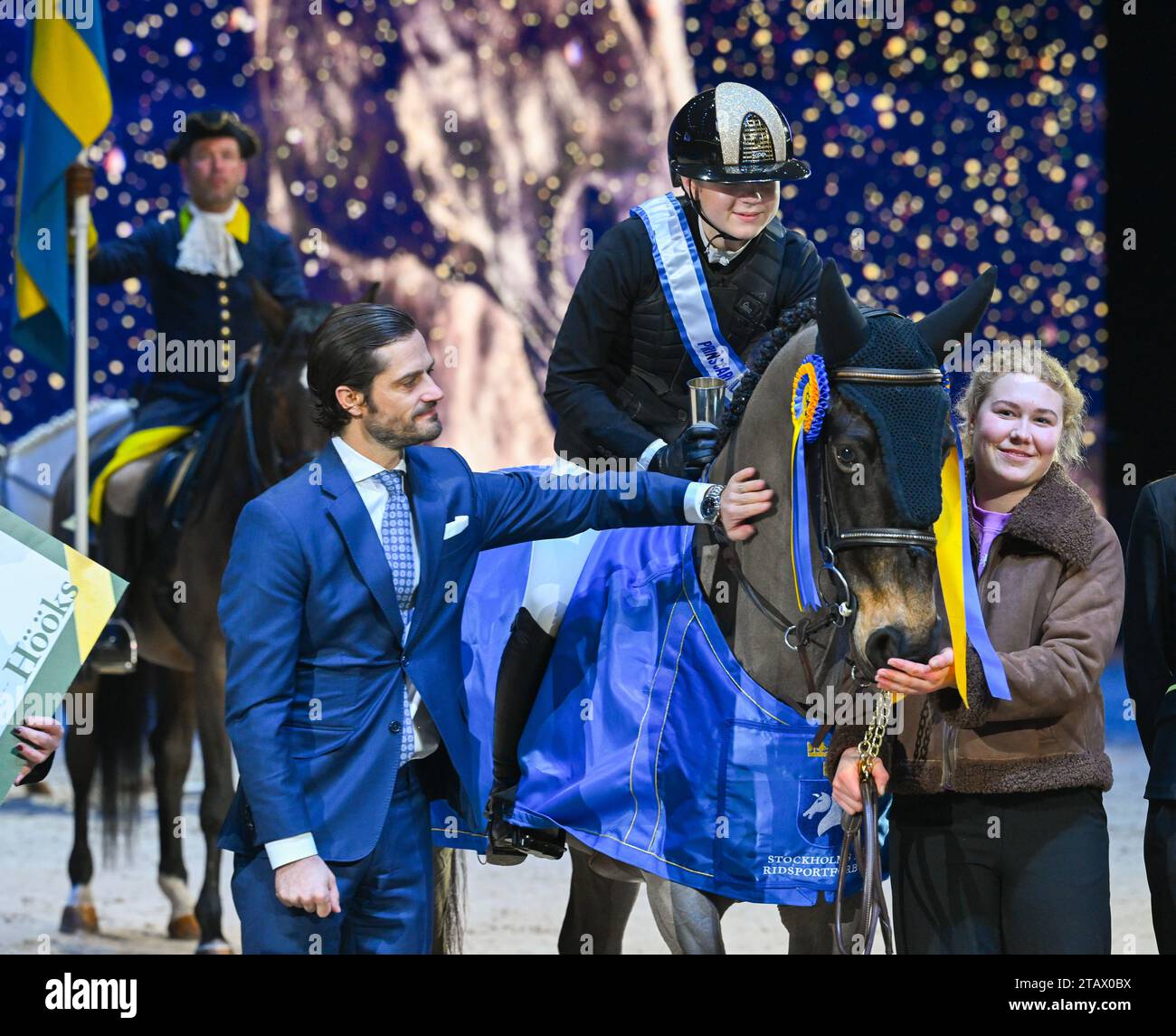 STOCKHOLM 20231203 Selma Gustafsson Thelin with the horse Barravalley ...