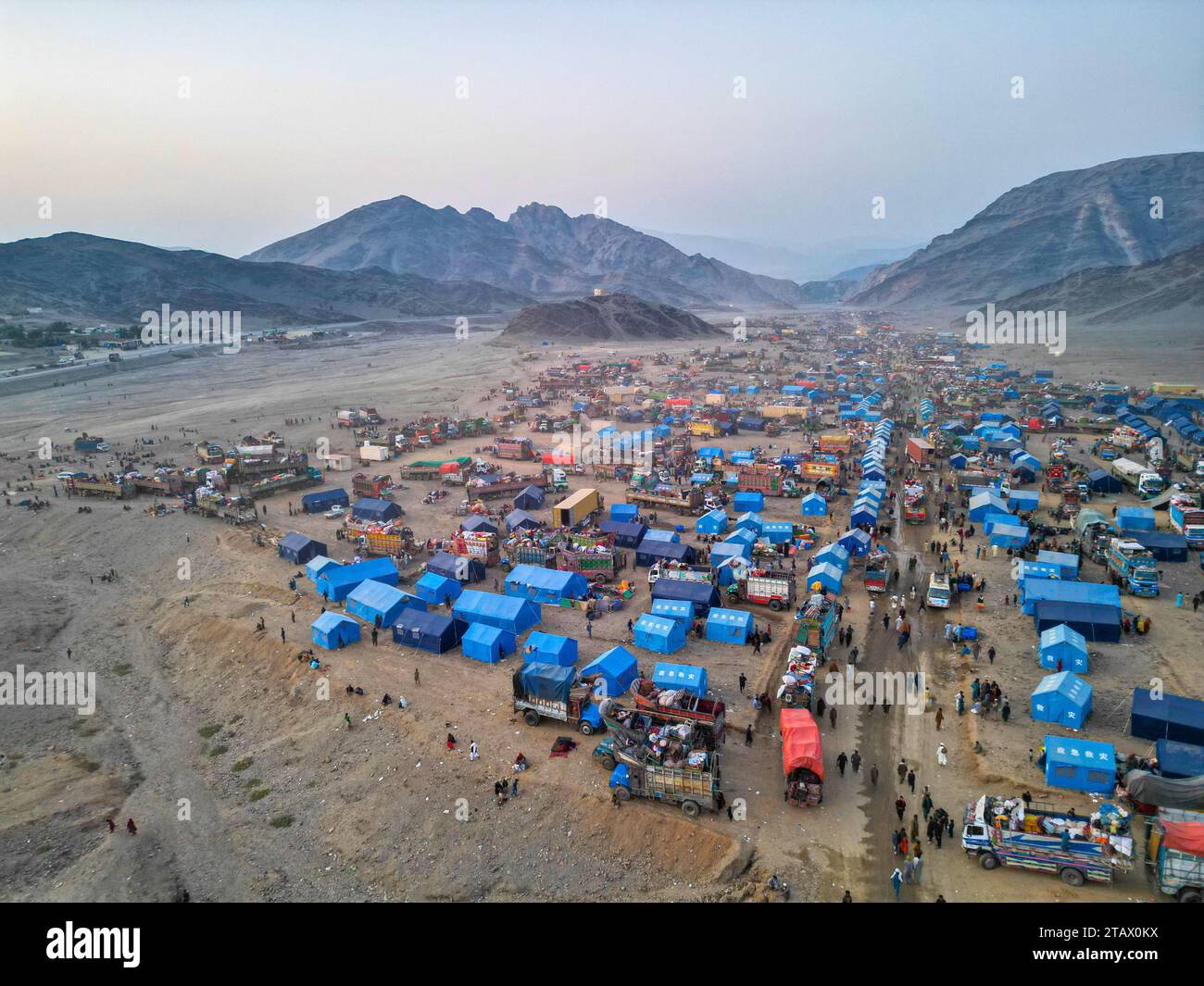 Afghanistan refugees forced to leave Pakistan: A drone view of a ...