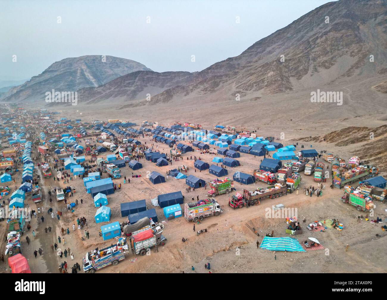 Afghanistan refugees forced to leave Pakistan: A drone view of a ...