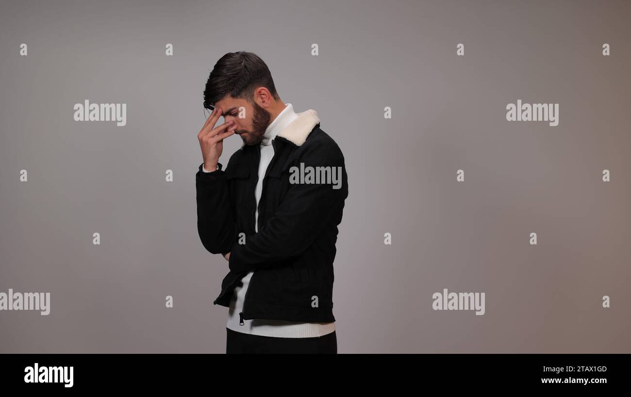 Melancholic sad gaze color hi-res stock photography and images - Alamy