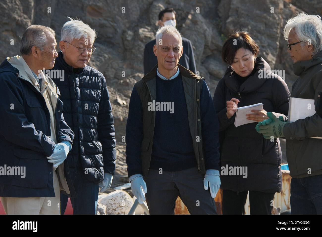 Tsushima, Japan. 03rd Dec, 2023. (L-R)Tsushima Mayor Naoki Hitakatsu ...