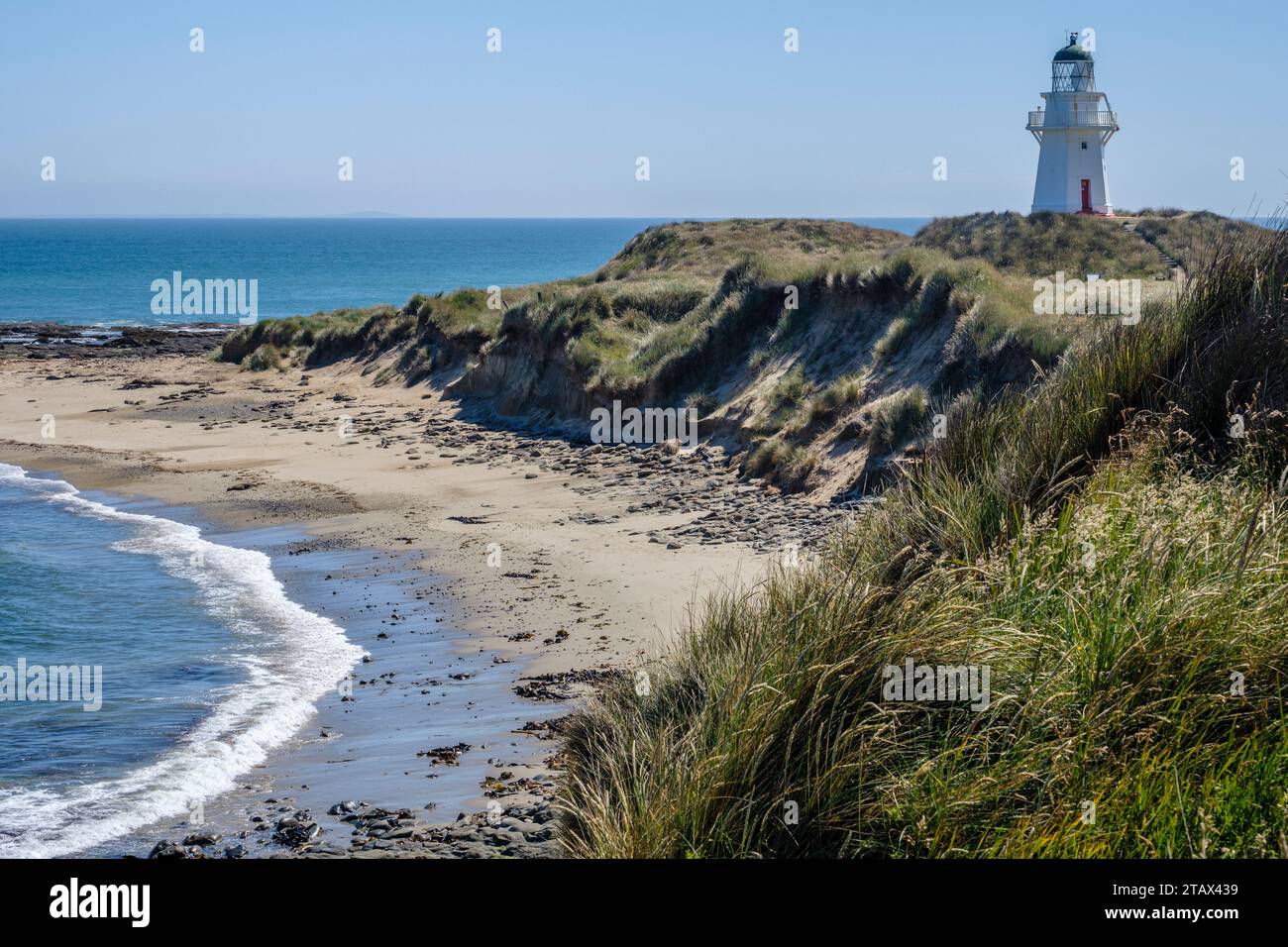 Waipapa Point Lighthouse, The Catlins, Southland, New Zealand Stock ...