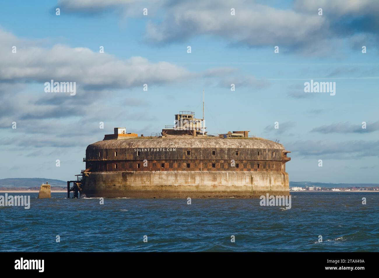 Concrete Horse Sand Fort Sea Defense In The Solent, Palmerston Fort ...