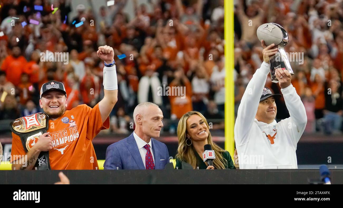 Arlington, USA. 02nd Dec, 2023. December 2, 2023: Texas Longhorns head coach STEVE SARKISIAN ...