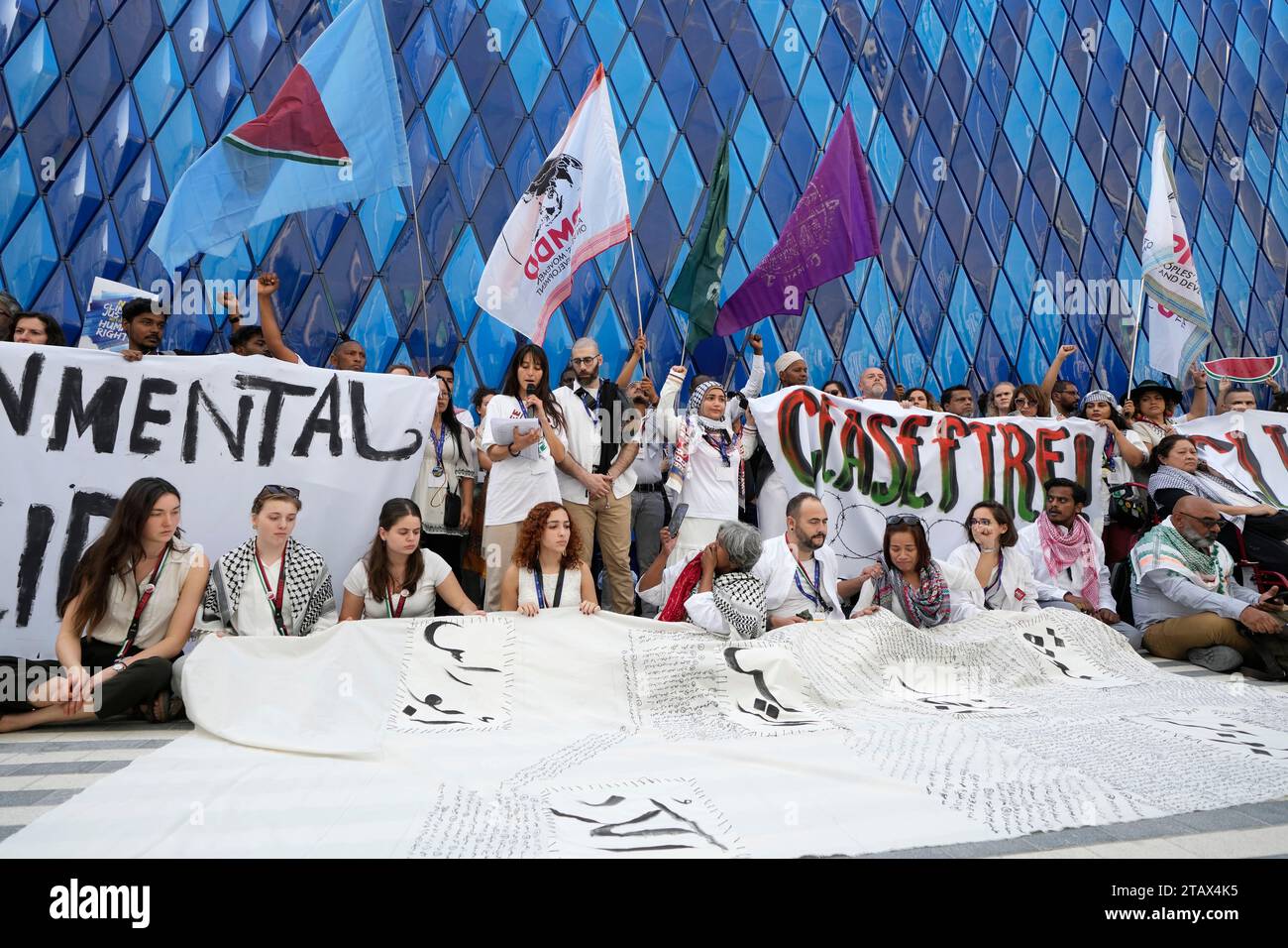 Pro-Palestinian demonstrators participate in a protest against the ...