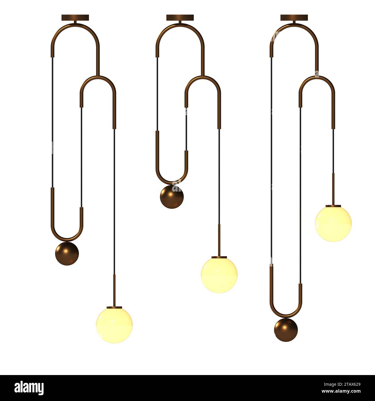 chandelier on the ceiling isolated on white background, hanging lamp ...