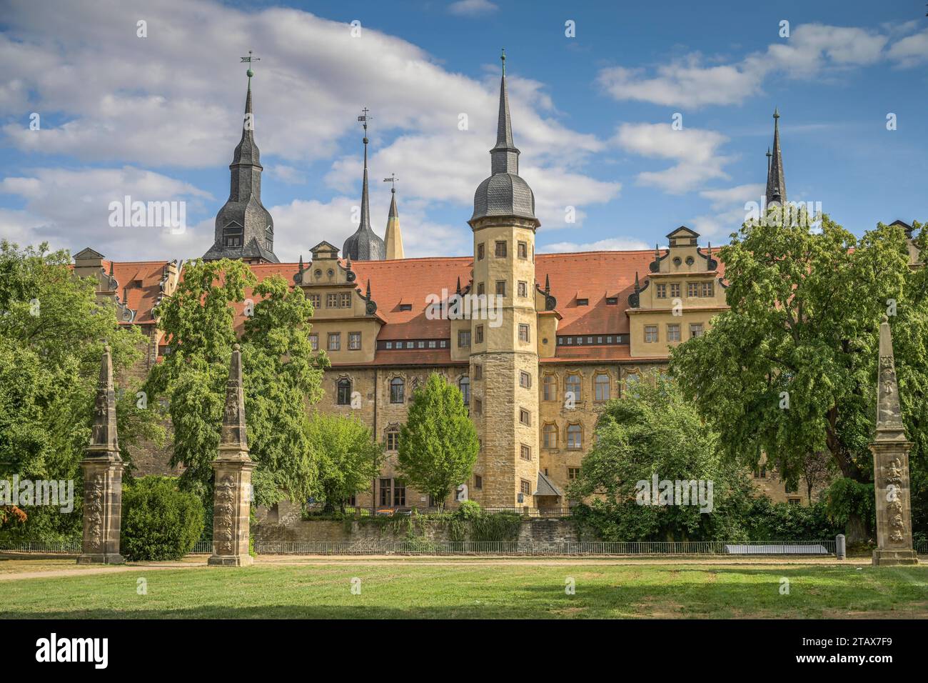 Schloßgarten, Schloss Merseburg, Sachsen-Anhalt, Deutschland *** Castle ...